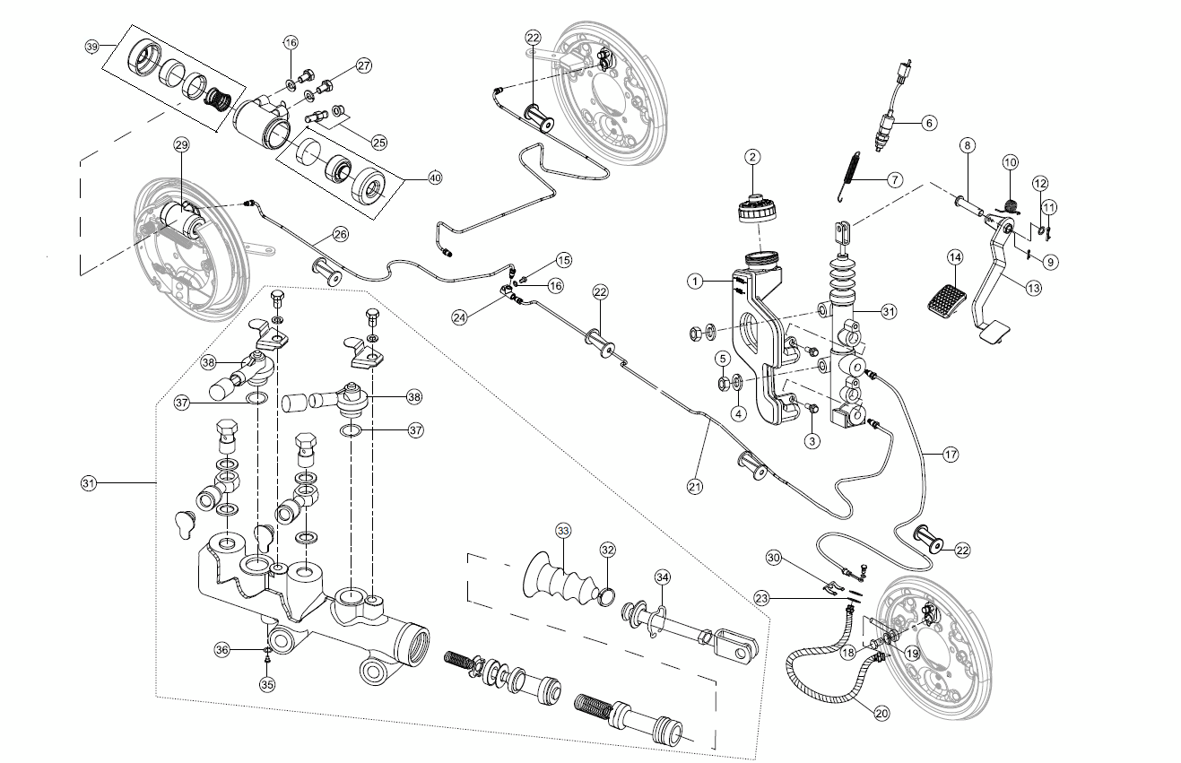 JASAMOTOS - Diagrama SISTEMA FRENOS HIDRAULICOS