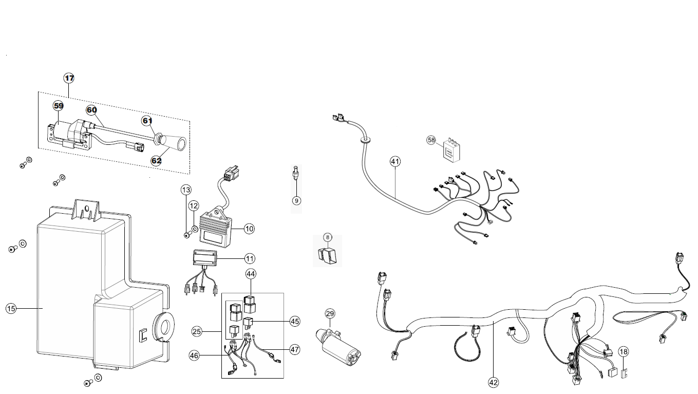 JASAMOTOS - Diagrama COMPONENTES ELECTRICOS