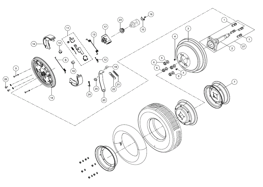 JASAMOTOS - Diagrama MAZA TRASERA/LLANTA